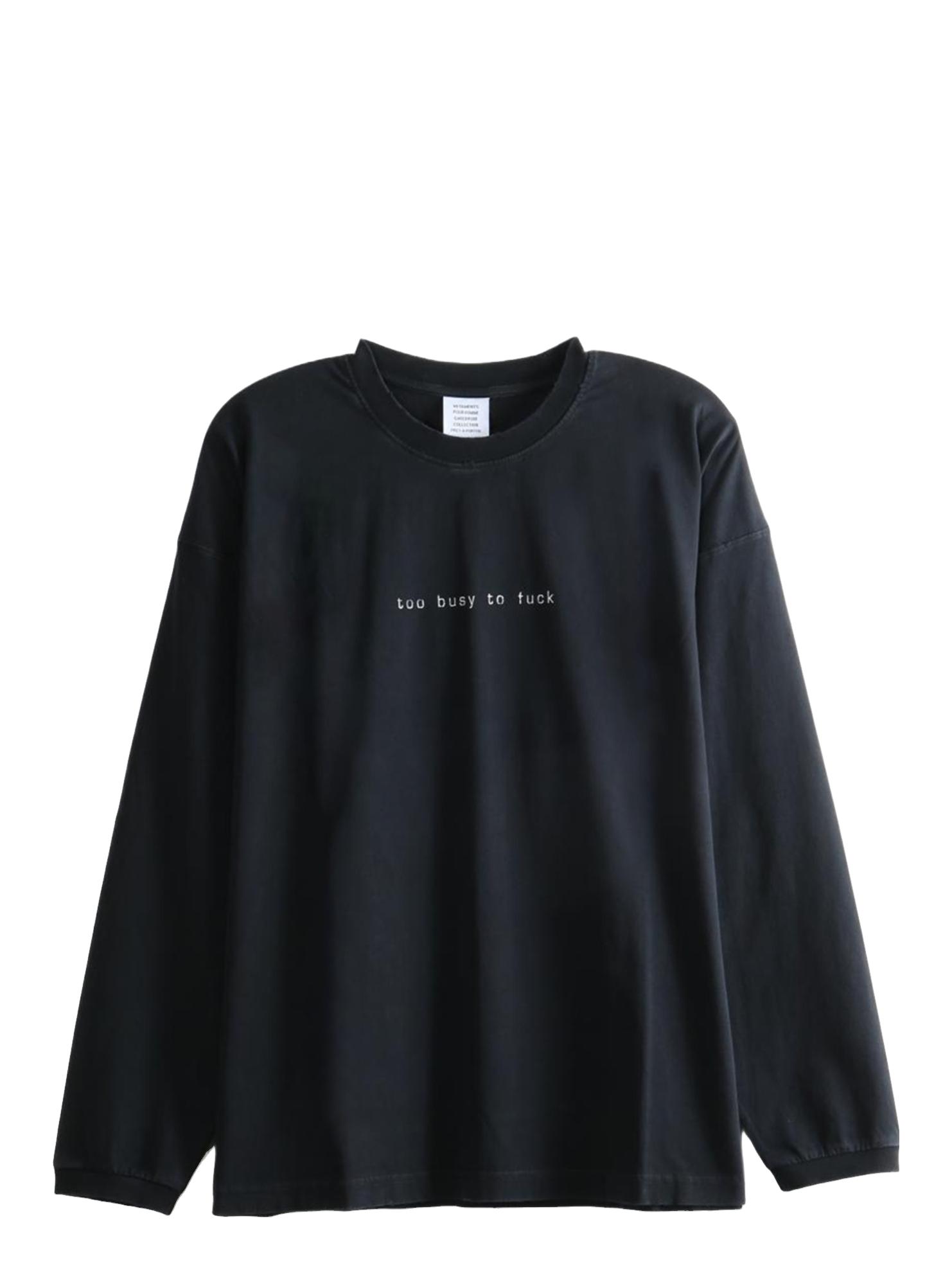 VETEMENTS slogan-print long-sleeve T-shirt